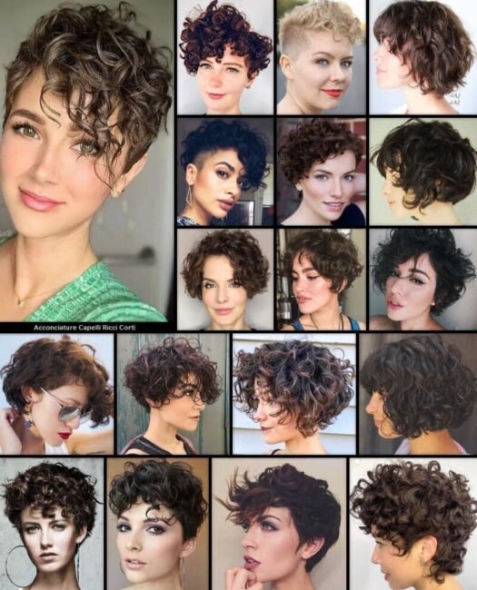 Acconciature Capelli Ricci Corti 🌸 Stili Irresistibili! 🌸 – Taglio CapelliT
